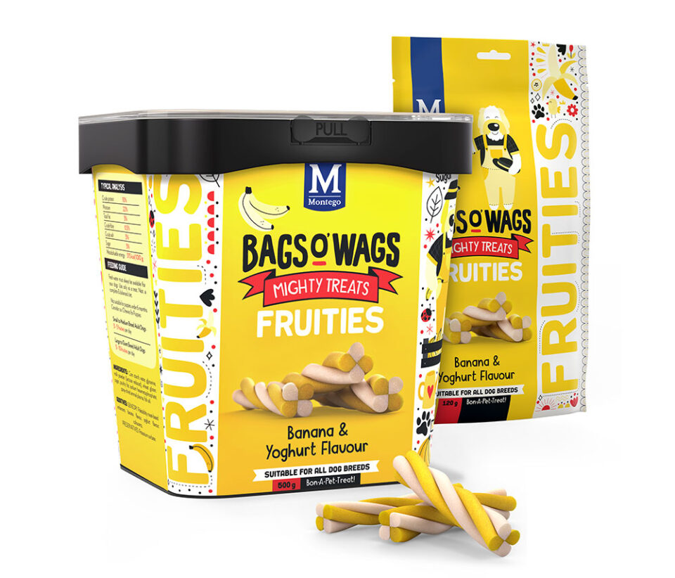 Bags o’ Wags Fruities - Banana & Yoghurt Flavour - Montego Pet Nutrition