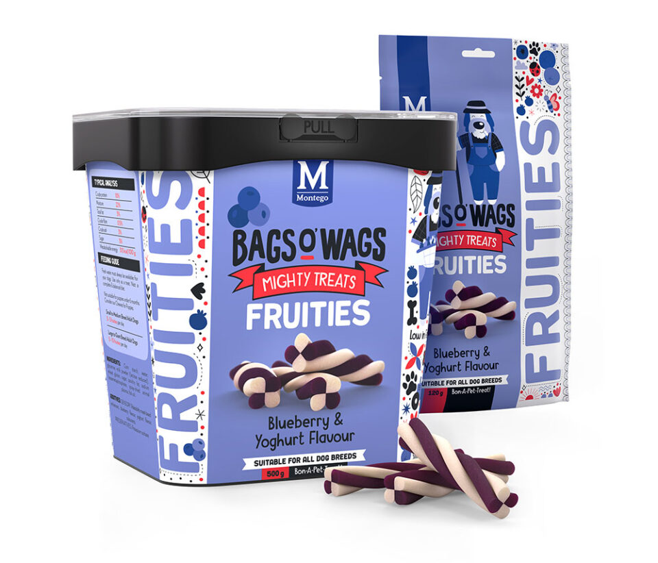 Bags o’ Wags Fruities - Blueberry & Yoghurt Flavour - Montego Pet Nutrition